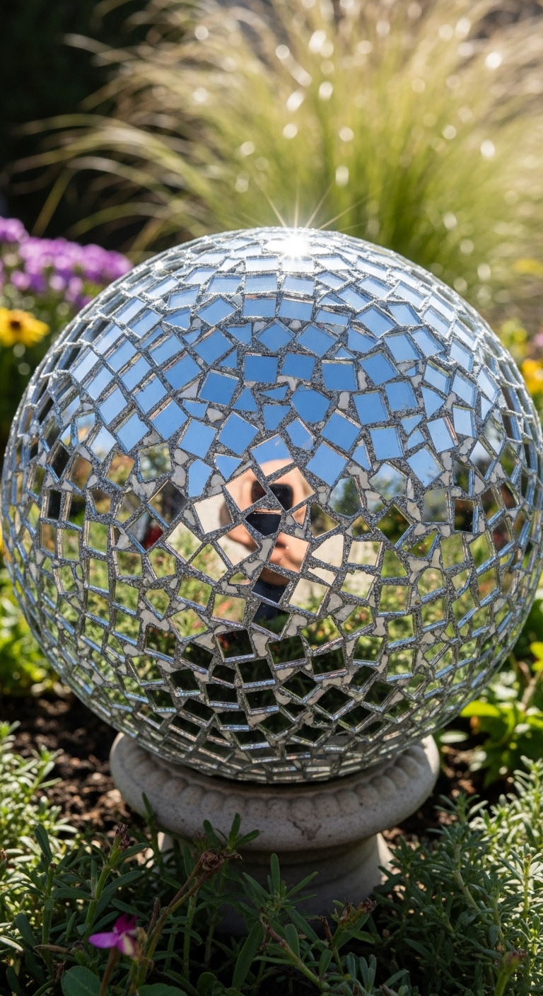 21+ DIY Bowling Ball Mosaic Ideas For Garden And Patio Magic