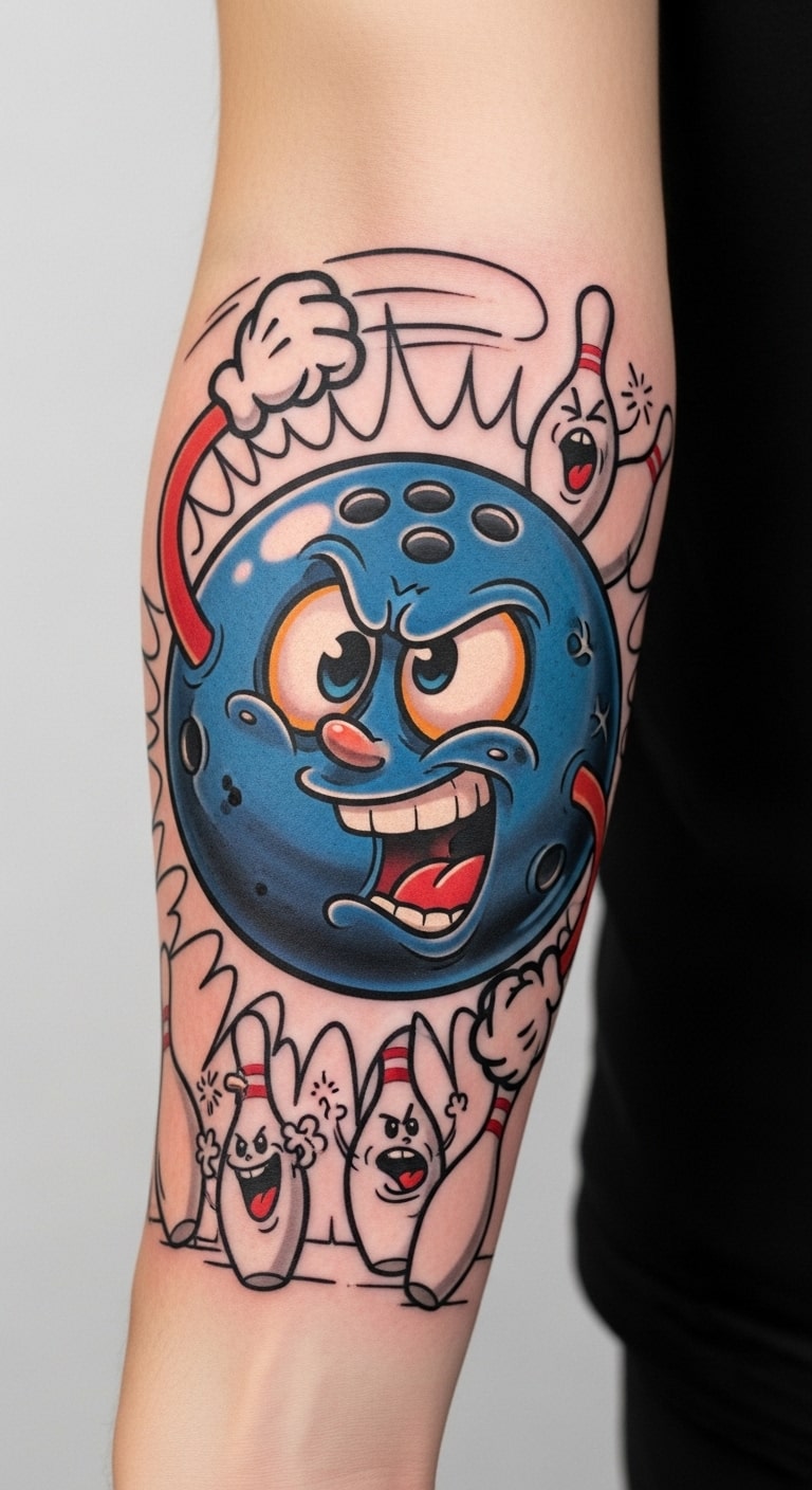15 Bowling Ball Tattoo Designs That Stand Out