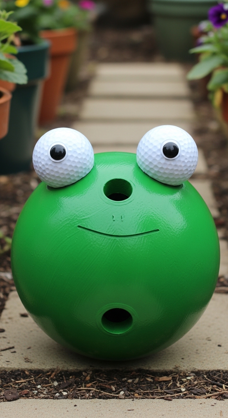15+ Creative Bowling Ball Frog Ideas For Garden Decor