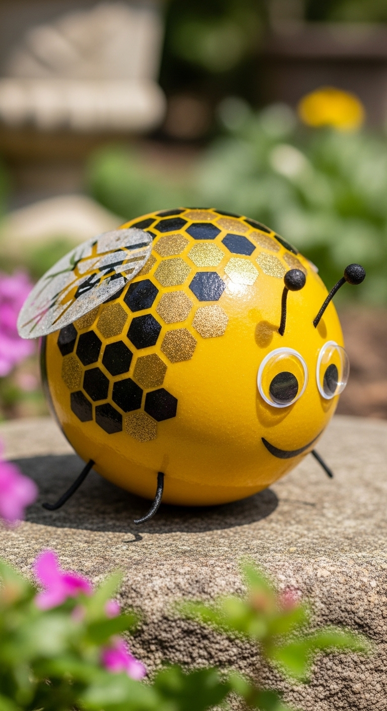15+ Bowling Ball Bumble Bee Ideas For Cute Garden Decor