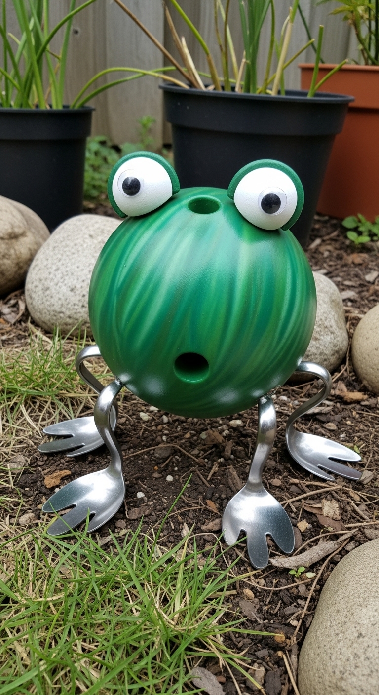 15+ Creative Bowling Ball Frog Ideas For Garden Decor