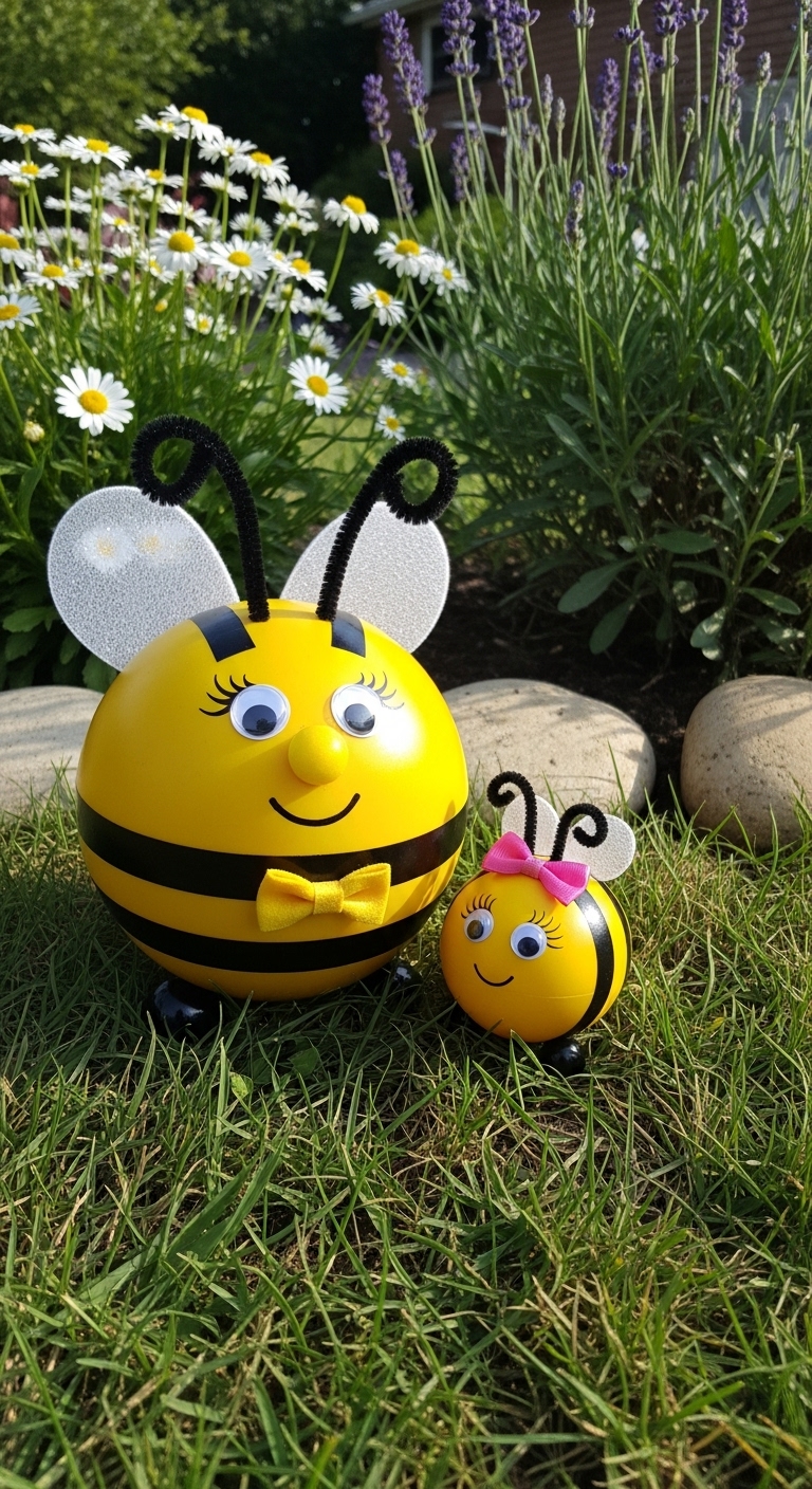 15+ Bowling Ball Bumble Bee Ideas For Cute Garden Decor