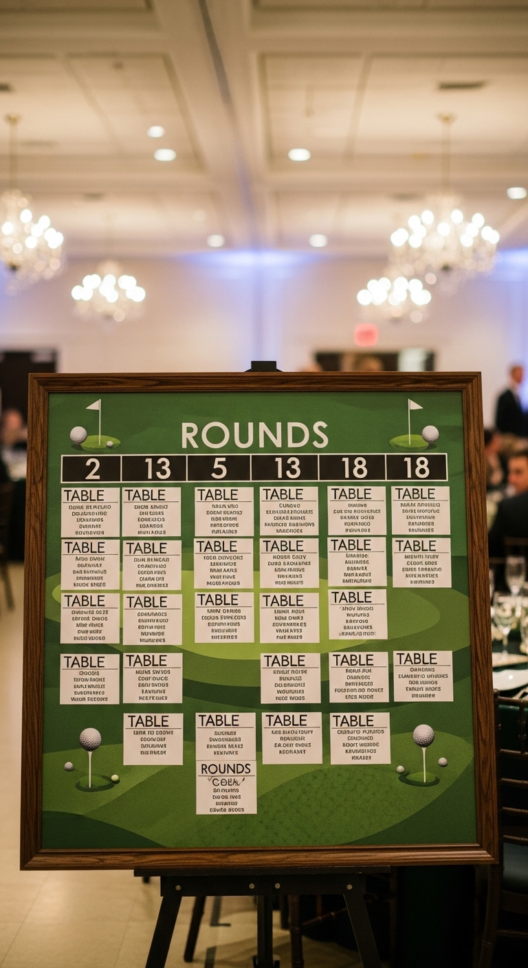 Golf Ball Seating Chart: 15 Creative & Fun Ideas For Weddings, Parties ...