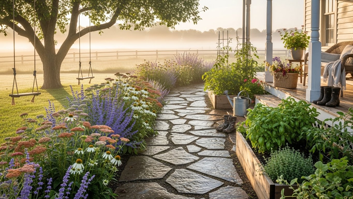 Farmhouse Garden Ideas: 15 Cozy Rustic Outdoor Designs