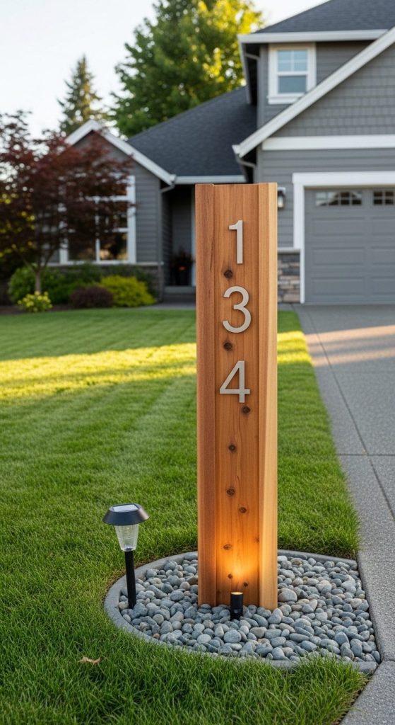 15 Front Yard Address Sign Ideas For Stylish Homes