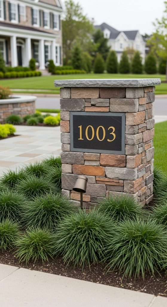 15 Front Yard Address Sign Ideas For Stylish Homes