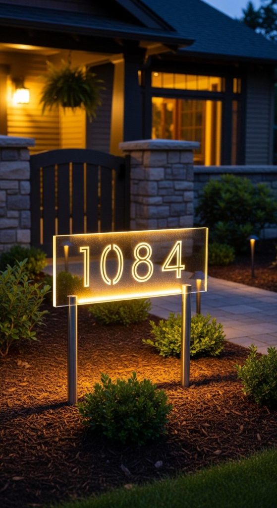 15 Front Yard Address Sign Ideas For Stylish Homes