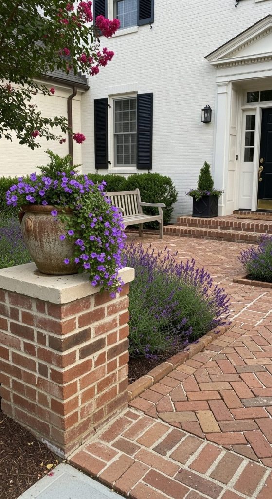 15 Front Yard Brick Landscaping Ideas For Stunning Curb Appeal